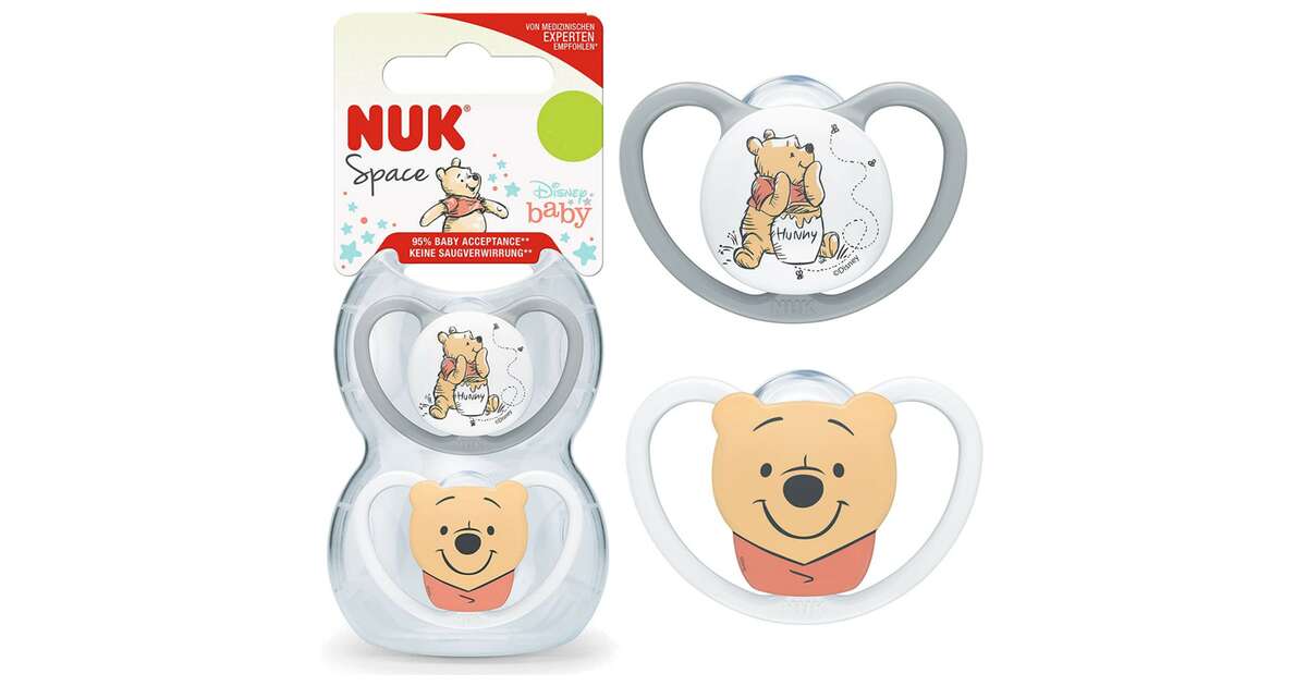 Nuk smoczek uspokajający ortodontyczny space 2 szt. kubuś puchatek rozmiar do wyboru