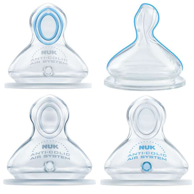 NUK FC+ Smoczek silikonowy do butelki first choice 0-6 m-cy rozmiar S 2-pak