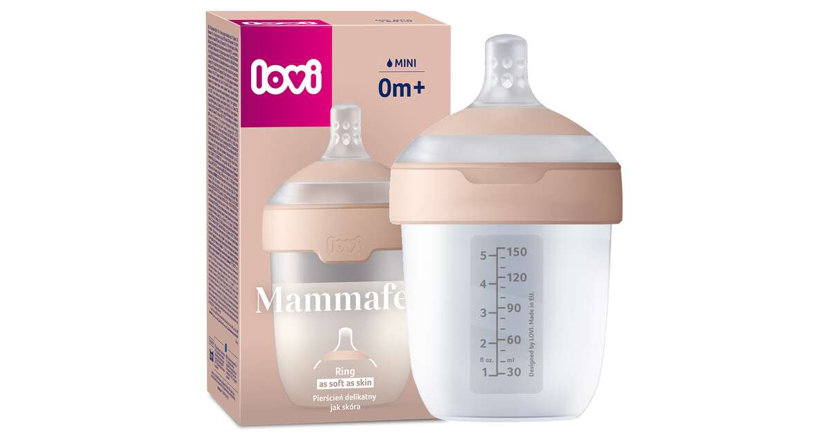 LOVI Butelka antykolkowa do karmienia Mammafeel 0m+ 150ml