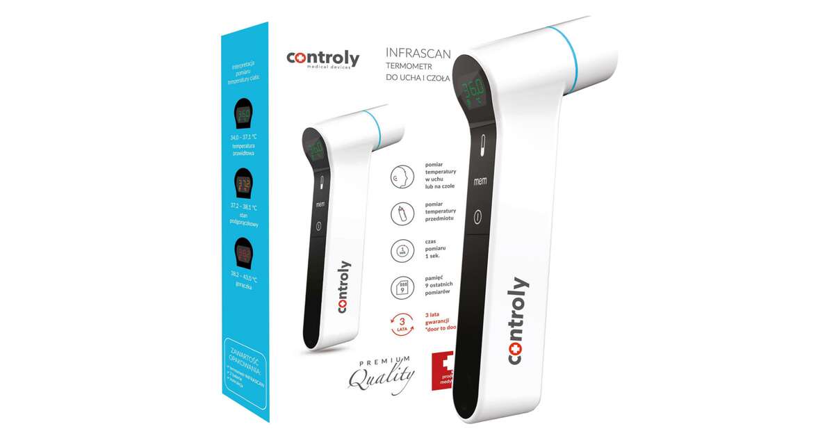CONTROLY Termometr elektroniczny bezdotykowy INFRASCAN