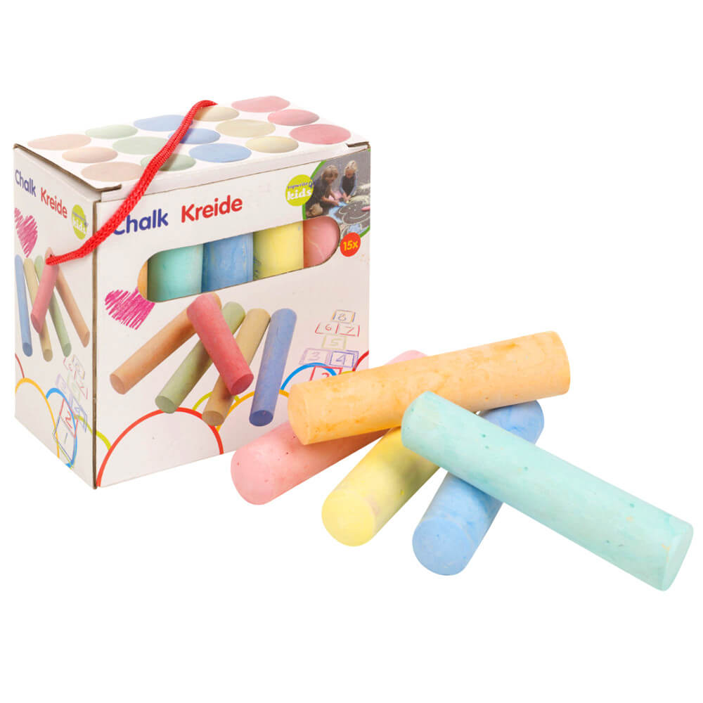 Gruba kreda do malowania po chodniku - 15 sztuk